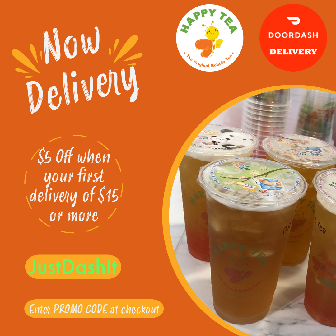 Happy Tea Delivery now available by DoorDash – Happy Tea